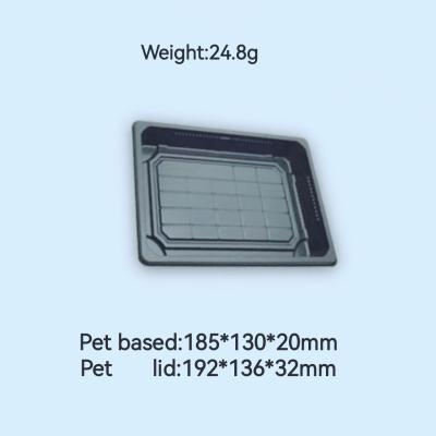 China Degradable PET Sushi Packaging Box Disposable Sushi Rectangular Takeaway Japanese Sashimi Packaging Box for sale