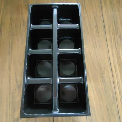 China PP 8 Cell Black Seedling Tray Microgreen Plastic Agriculture Seedling Trays for sale