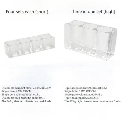 China Customized seedling tray 3/4 cavity clamshell foldable transparent plastic PET plant flower seed container trayc PET germination container for sale