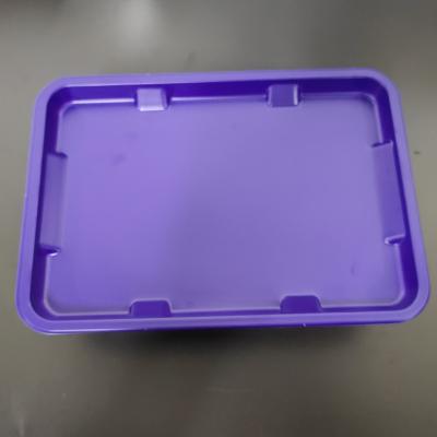 China Purple light mouthed custom plastic tray mushroom plastic container packaging tray for sale