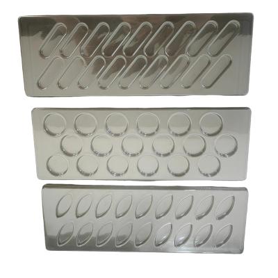 China Customized rectangle disposable plastic transparent PET 18 cavity chocolate vacuum formed inner tray for sale