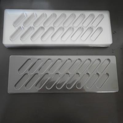 China Customized vacuum formed plastic rectangular puff chocolate puff pastry tray for sale