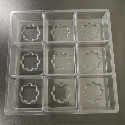 China Customized disposable 9 cavity biscuit plastic tray blister pet brownie plastic packaging container for sale