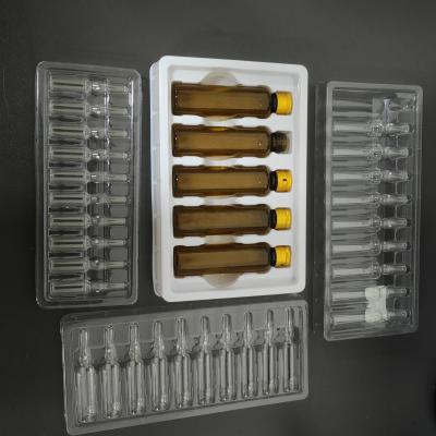 China Customized disposable medical 5-10 grid 1-10ml vacuum formed vaccine ampoule tray for sale