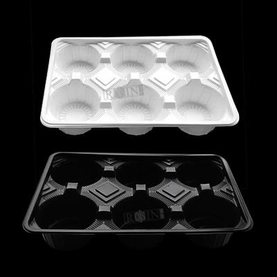 China Customized disposable PP milk tea cup plastic tray for sale