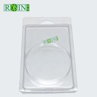 China Customized PET Disposable Transparent Plastic Rectangular Blister Packaging With Circular Inner Cavity Clamshell Packaging for sale
