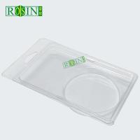 China Customized PET Disposable Transparent Plastic Rectangular Blister Packaging With Circular Inner Cavity Clamshell Packaging for sale