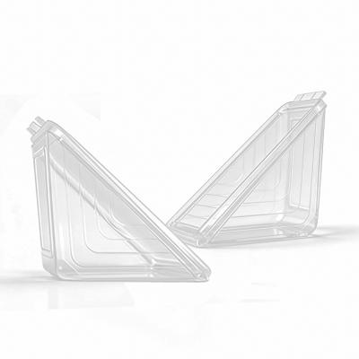 China Customized disposable food grade PET transparent triangular sandwich packaging for sale