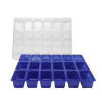 China Guangzhou Rosinpack Factory Customizes 18 Grid Seedling Tray With Transparent Bottom Seedling Tray Base for sale