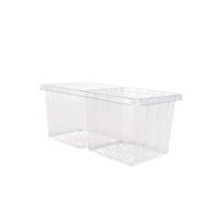 China 2 square PET transparent blister tray with transparent cover for biscuit inner tray for sale