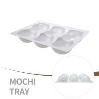 China Factory customized PP white disposable vacuum formed frozen mochi tray round dumpling insert container for sale