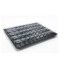 China Rosinpack Customized Disposable 5 × 10 Grid Black Bottom Macaron Blister Box with Transparent Cover for sale