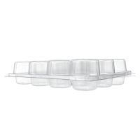 China customized disposable 12 grid PET transparent cake tray vacuum formed plastic cake tray for sale