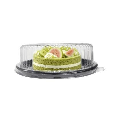 China Wholesale disposable round 10 inch PET transparent mousse cake box for sale