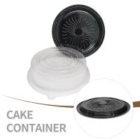 China custom disposable round 12 inch PET transparent cake box with lid for sale