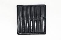China Custom Black PS Vacuum Formed Pen Tray Blister Packaging Insert with Multiple Slots for sale