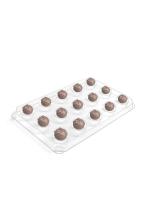 China 18 Cavity Clear PET Chocolate Blister Tray Truffle Container Food Packaging Insert for sale