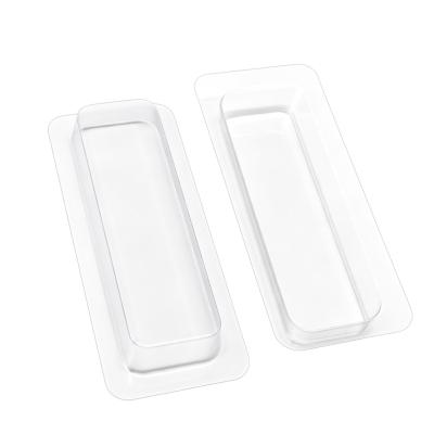 China Clear Rectangular Single Compartment Plastic Pen Tray Desk Organizer for sale