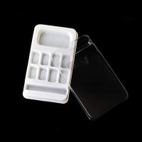 China Clear Lid Nail Tip Display Tray White Blister Nail Art Storage Organizer for sale
