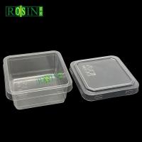 China ODM Square Clear PET Plastic Food Container with Lid Disposable Storage Box for sale