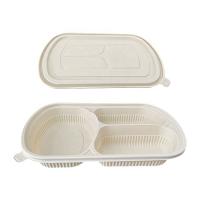 China ODM Biodegradable Corn Starch Clamshell Takeaway Food Container with Lid for sale
