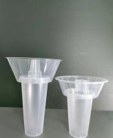 China ODM Plastic Milk Tea Cup with Snack Tray on Top for sale