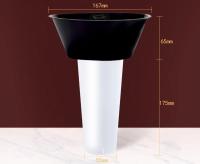 China ODM Plastic Milk Tea Cup with Snack Tray on Top for sale