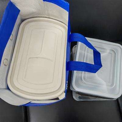 China Customized Non-Woven Aluminum Foil Insulated Takeaway Bag with Handles for sale