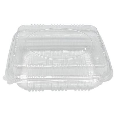 China Customized  Clear PET Clamshell Fruit Box with Lid Vent Holes for sale