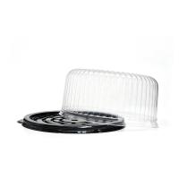 China custom food grade round cake container with lid pet disposable round birthday cake box for sale