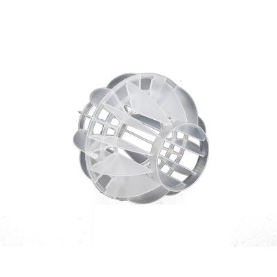 China Polypropylene Scrubber Packing Plastic Tri Pack Hollow Bio Filler Ball For Water Treatment for sale
