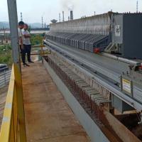 China Sewage Treat PLC Plate And Frame Filter Press For Sludge Dewatering for sale
