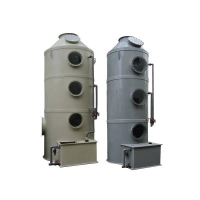 China Air Pollution PP Spray Tower Wet Purification Equipment To Treat Industrial Waste Gas Acid Fog for sale