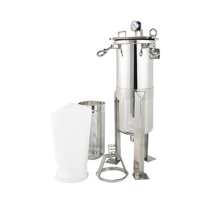 China 304 316L Bag Filters For Wastewater Treatment With Pressure Gauge for sale