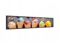 China 65.7-inch Stretched Bar LCD Display with 3840×600 Resolution and 400 cd/m² Brightness for Shelf Advertising for sale