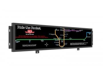 China 43.1-inch 1/3 cut screen, irregular screen, long strip screen, bar screen, 1920*360, 700 nits, LVDS, subway screen for rail transit for sale