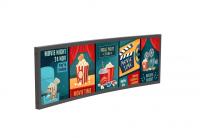 China 38-inch cutting screen, irregular screen, strip screen, curved strip screen complete machine, 1920*412, 350 brightness, smart shelf for supermarkets, advertising display, supermarket shelf display for sale