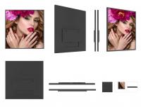 China 39-inch cutting screen, irregular screen, 1880*1880, brightness 350, smart shelf screen for supermarkets, wall-mounted advertising machine, square display unit, used in exhibitions, beauty shelves for sale