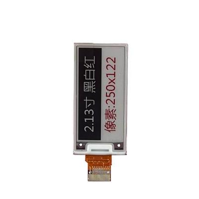 China 2.13-inch 122×250 SSD1680 SPI high-reflective three-color (black, white and red) E-paper display EPD module for sale