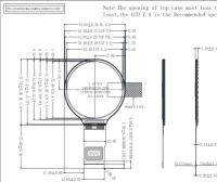 China 1.3-inch Round Industrial TFT Display with 240*240 Resolution and GC9A01 Controller for sale