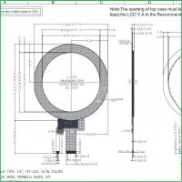 China 3.4-inch round 800×800 high contrast MIPI interface capacitive touch LCD module for industrial control for sale