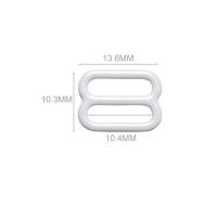 China 10.4mm 10.5mm Bra Adjuster Slider Metal With Nylon Coated for sale