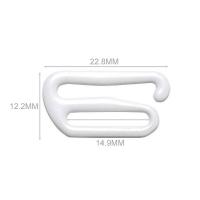 China Lingerie Bra Strap Slide Hook 14.9mm , Bra Strap Adjuster Clips For Corset Garter Bikini for sale