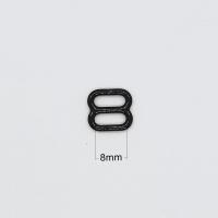 China Eco Friendly Slide Lock Bra Strap Adjusters 8mm Black for sale