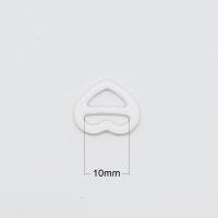 China 10mm Bra Adjustable Slider White Heart Shape Slider Metal With Nylon Coated for sale