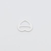 China 10mm Bra Adjustable Slider White Heart Shape Slider Metal With Nylon Coated for sale