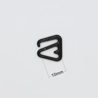 China 10mm Bra Adjustable Hooks , Bra Adjustable Slider In Black for sale