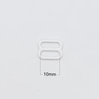 China 10mm Customized White Plastic Bra Strap Slides And Rings for sale