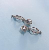 China Alloy Wave Shape Hollow Rhinestone Bra Pendant Lingerie Accessories for sale