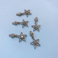 China Zinc Alloy Pentagram Star Bra Charms Rhinestone Pendants for sale
